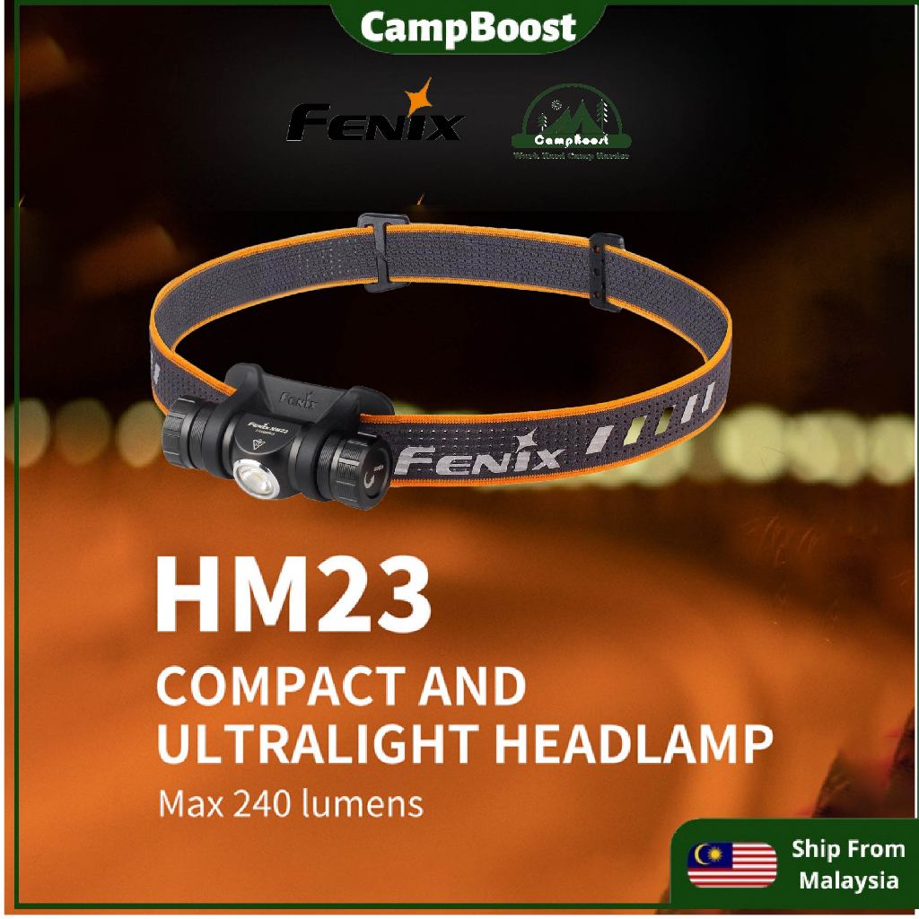 CampBoost FENIX HM23 Neutral White LED 240L LED Light Head lamp Lantern ...