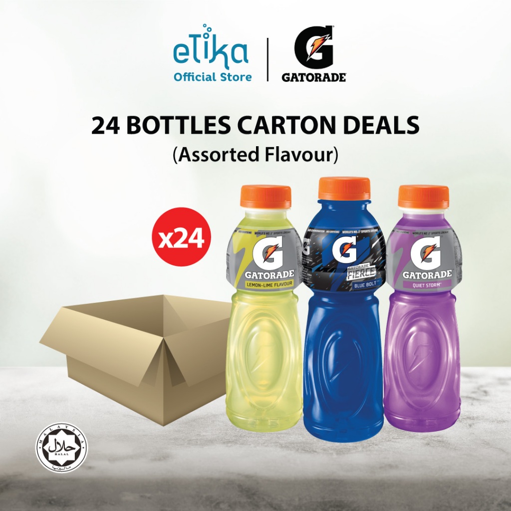 Gatorade Blue Bolt/Lemon Lime/Quiet Storm 515ml x 24 bottles (Carton ...