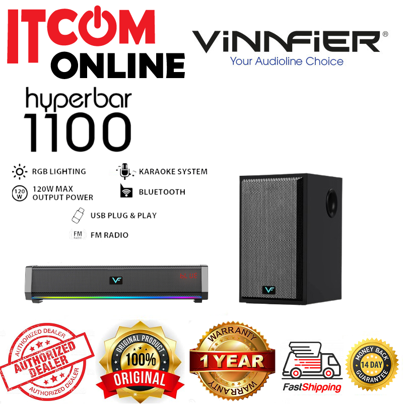 VINNFIER HYPERBAR 1100 WITH SUBWOOFER WIRELESS BLUETOOTH SOUNDBAR ...