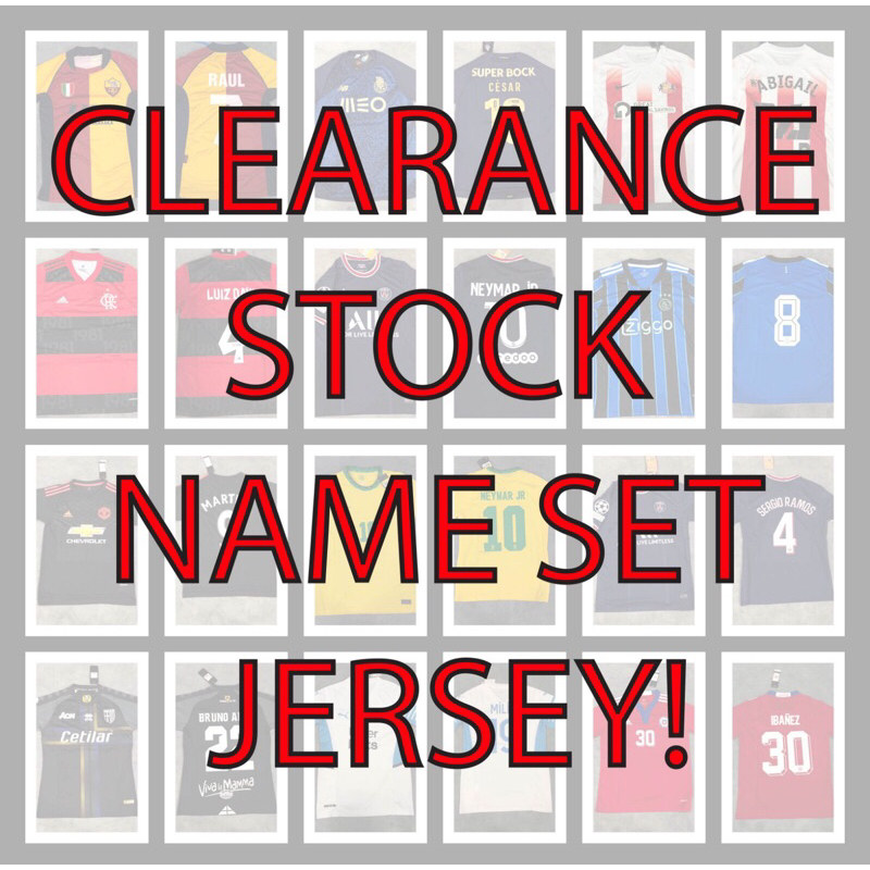 [Size L] Nameset Jersey Clearance Name set Size L B04 | Shopee Malaysia