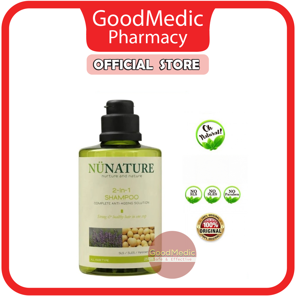 Nunature 2 in 1 Shampoo 450ml (Nu Nature Shampo with conditioner ...