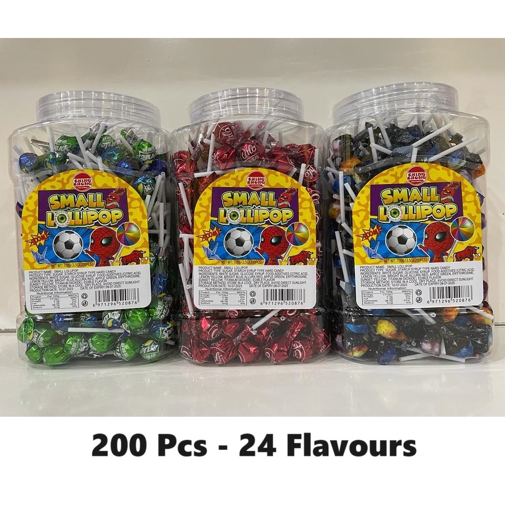 200 Pcs Mini Lollipop Candy Coke Cola/Planet/Sprite/Rainbow/Milk/Watermelon/Soccer/Mix Fruit ...