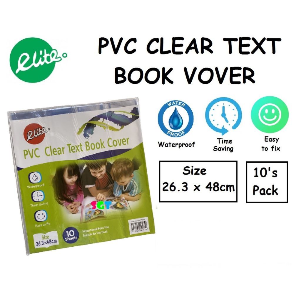 Elite PVC Clear Book Cover A4/Exercise Book/Work Book/Text Book (10's ...