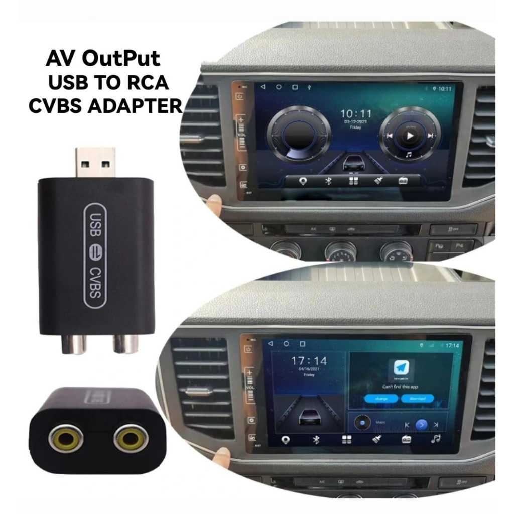USB To RCA CVBS HDMI Car Andriod Player Video Output Display Adapter ...