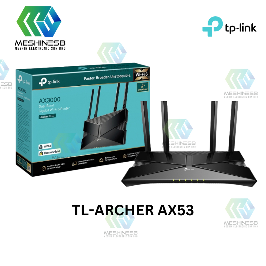 TP-Link Archer AX53/AX3000 Dual Band Gigabit Wi-Fi 6 Router | Shopee ...