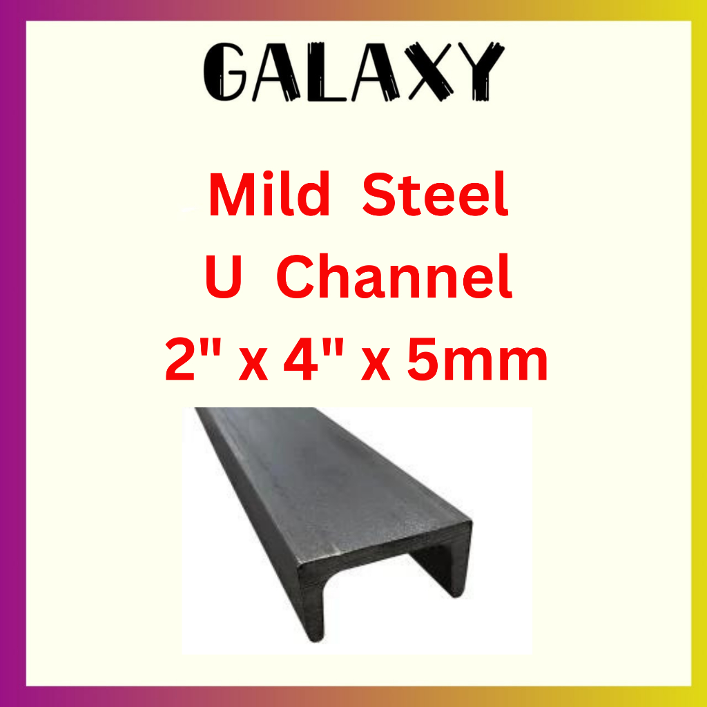 Mild Steel U Channel 2" x 4" x 5mm+- Thickness / Besi U Channel ...