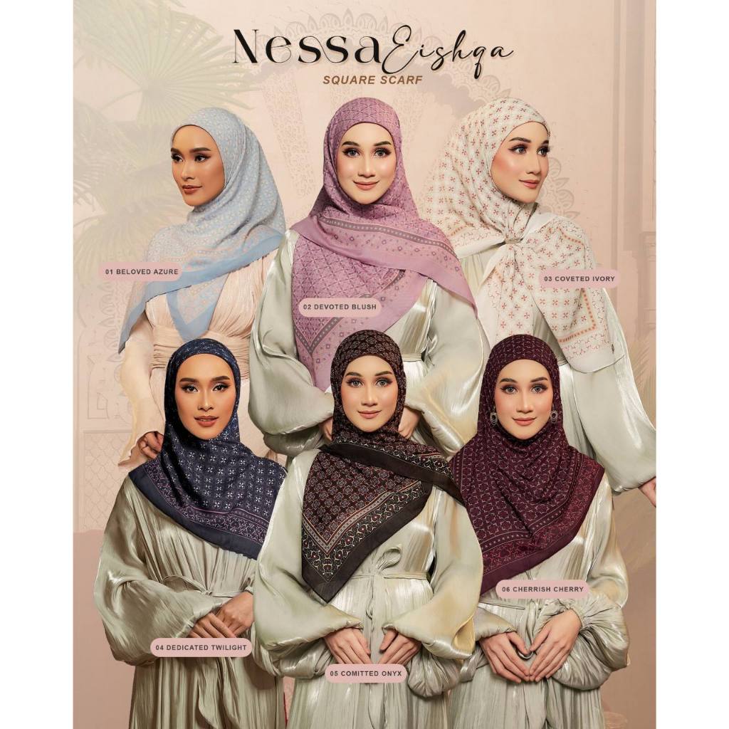 SofeaRose Nessa Eishqa Square and Shawl Silky Cotton Voile | Shopee ...