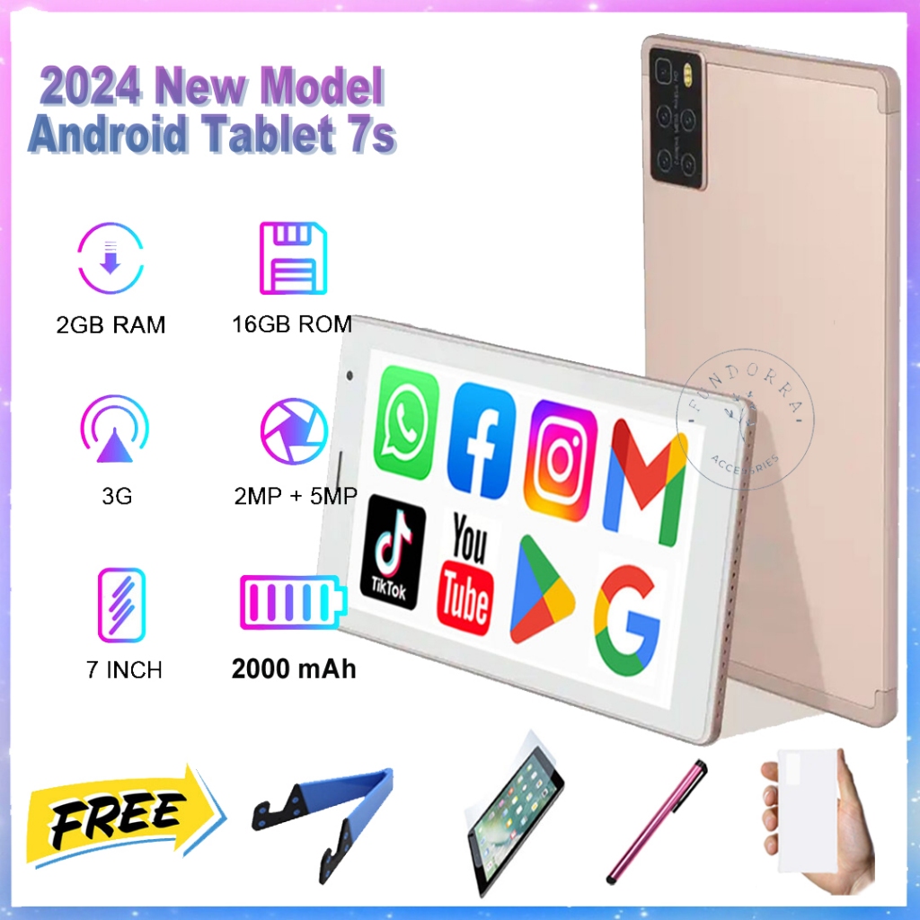 Android Tablet 7s Tab 7 inch Tablet Import Set (2GB RAM + 16GB ROM) IG ...