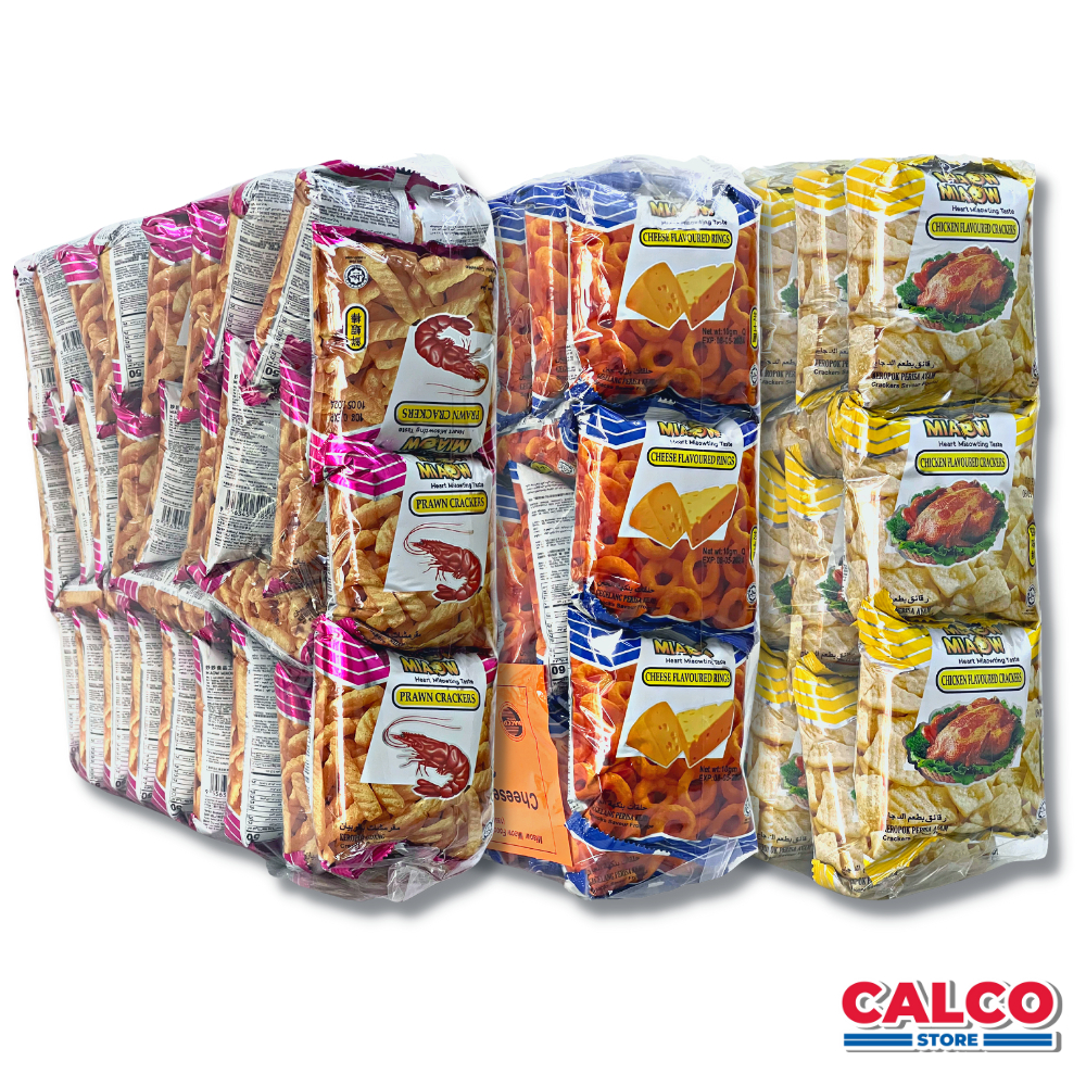 12g x 30pcs Miaow Miaow Prawn / Cheese Ring / Chicken Flavoured ...