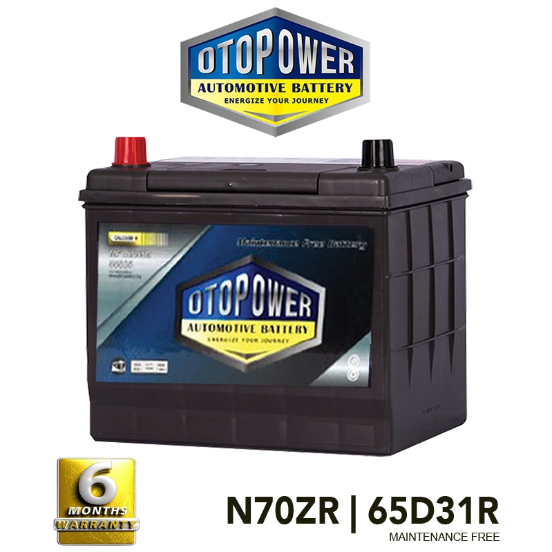 Otopower N70ZR 65D31R/95D31R Maintenance Free Car Battery Suitable For ...
