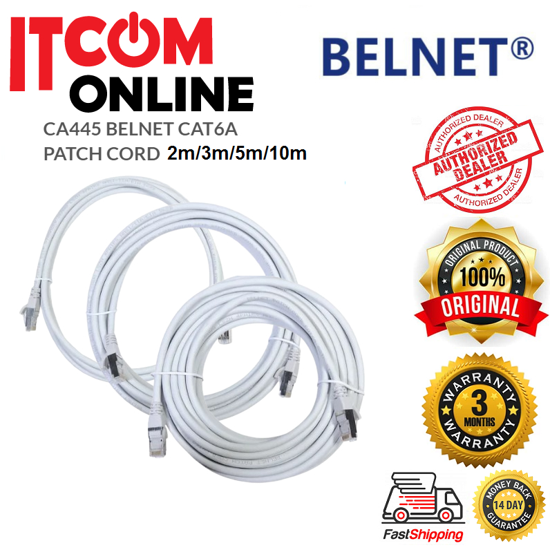 BELNET CAT6A SFTP PATCH CORD CABLE NETWORK (2M/3M/5M/10M/15M/20M) | Shopee Malaysia
