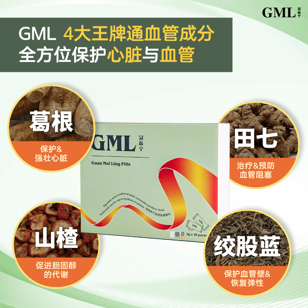 YS Ship GML Guan Mai Ling Pills 冠脉宁 纯正中草药丸 (30 Packs) | Shopee Malaysia