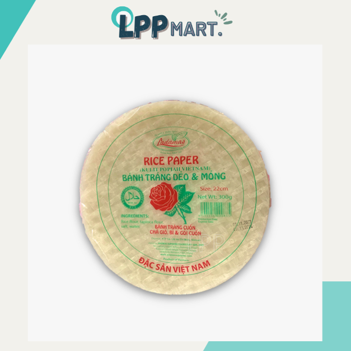 LADAMAS VIETNAM RICE PAPER [HALAL] /KULIT POPIAH VIETNAM 22cm | Shopee ...