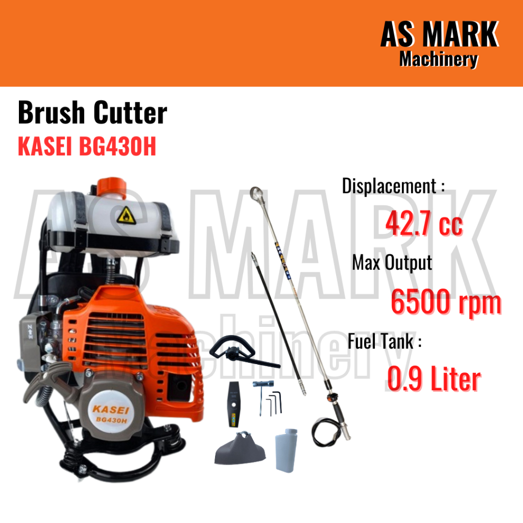 KASEI BG430H 43CC Backpack Heavy Duty Durable Brush Cutter Mesin Potong ...