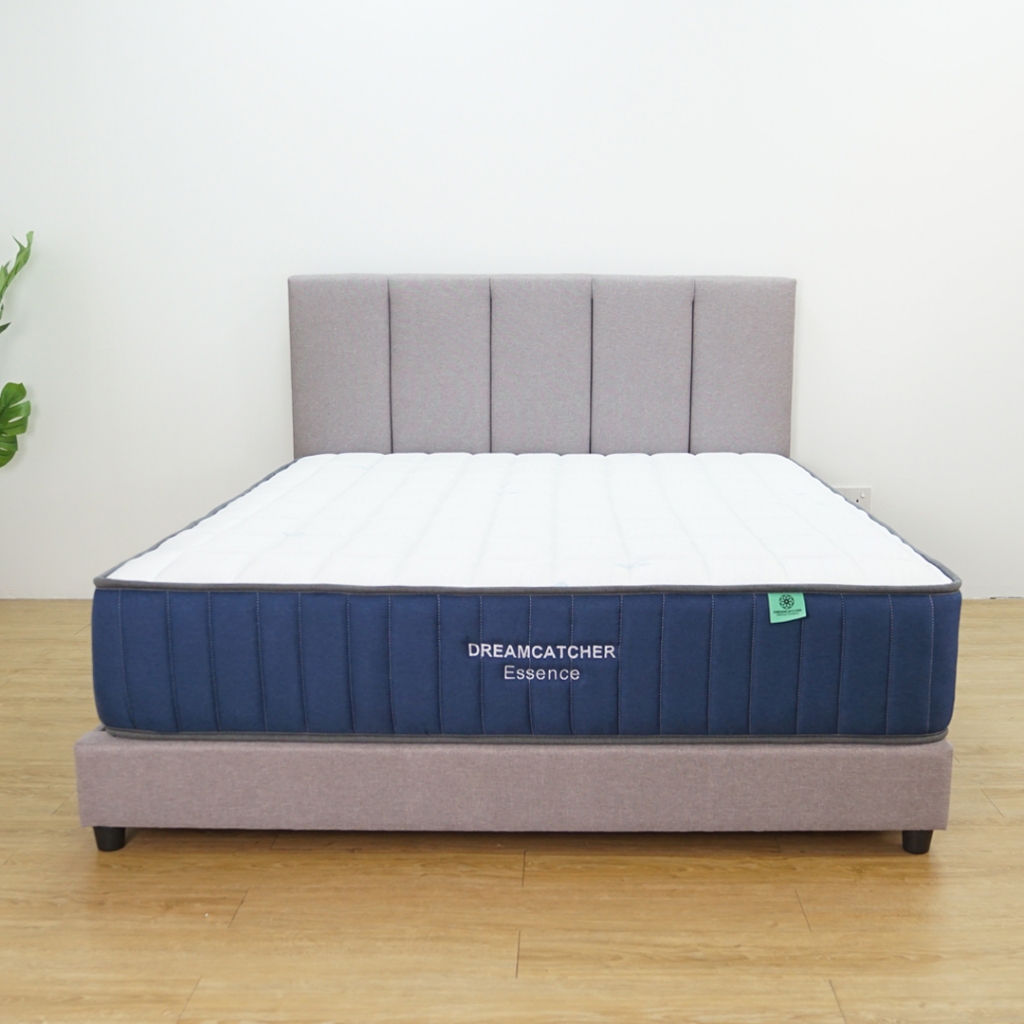 Furniture Mart MANADO Queen Size Fabric Bed Frame - Blue katil queen ...