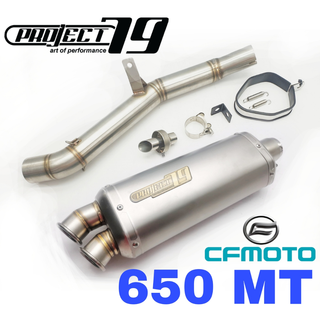 Project79 Exhaust CF Moto 650 MT Slip on Stainless QPM13 Muffler V ...