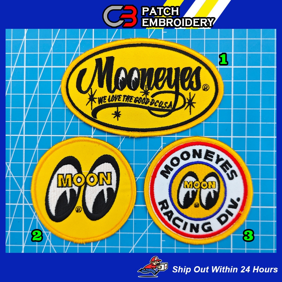 Mooneyes racing mooneyes patches embroidery sulam / pc99 | Shopee Malaysia
