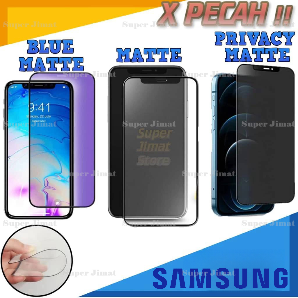 Samsung A01 A01 Core A02 A02S A03 A03S A04 A04S A05 A05S PRIVACY MATTE CERAMIC FILM TEMPERED ...