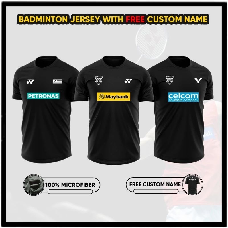 JERSI BADMINTON MALAYSIA OVERSIZE JERSEY BADMINTON MALAYSIA BAJU ...