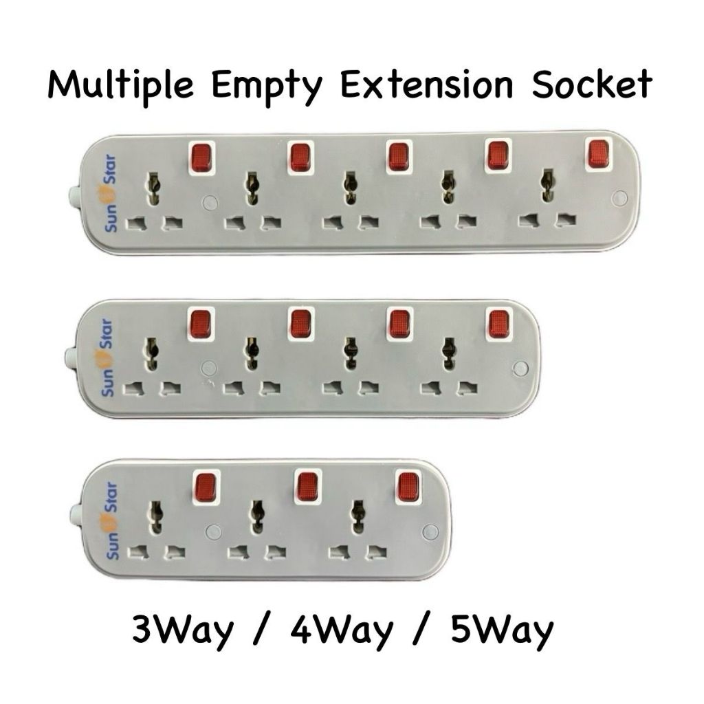 Sunstar Socket Body Only 3 4 5 Way Trailing Extension Socket Extension Diy Extension Socket