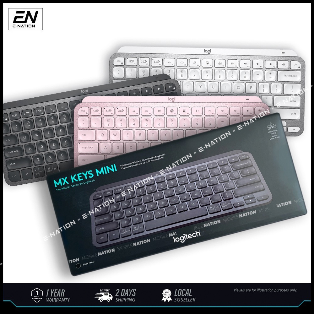 Logitech MX Keys Mini Minimalist Wireless Illuminated Keyboard, Compact ...