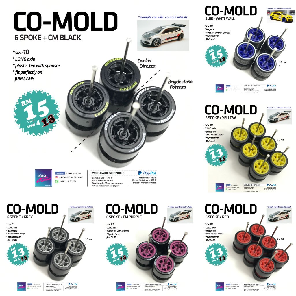 Comold Plastic Tire Wheels | Hotwheels Tyre Real Rider Tayar Getah ...