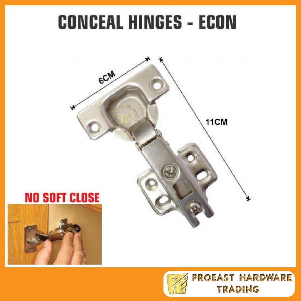 Econ Conceal Hinges /Cabinet Door Hinges / Concealed Hinge Full Overlay ...