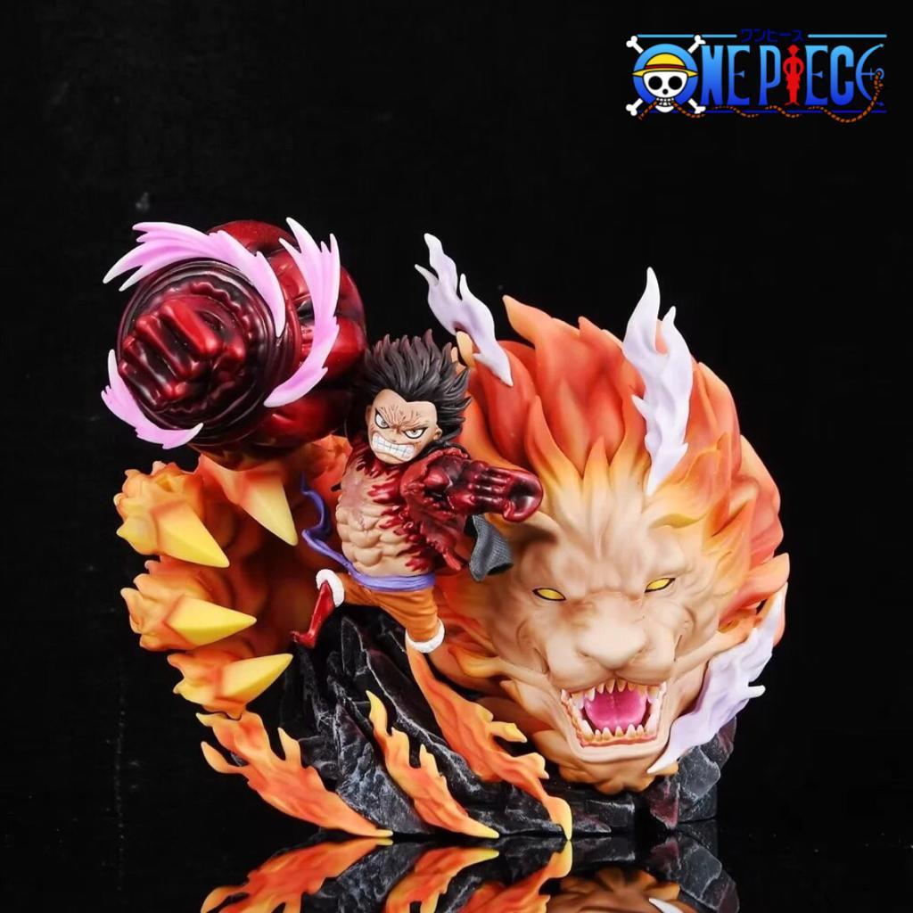 One Piece Monkey D. Luffy Gear 4 TH Lion Nika LED 17cm Action Figure ...