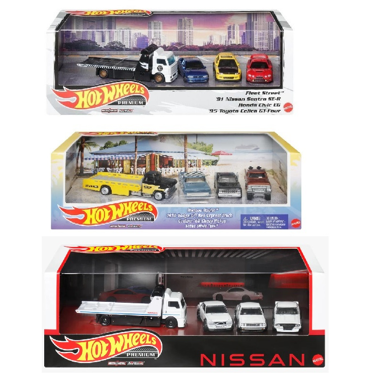 Hotwheels premium display box 3 sets(nissan skyline, Honda civic eg ...