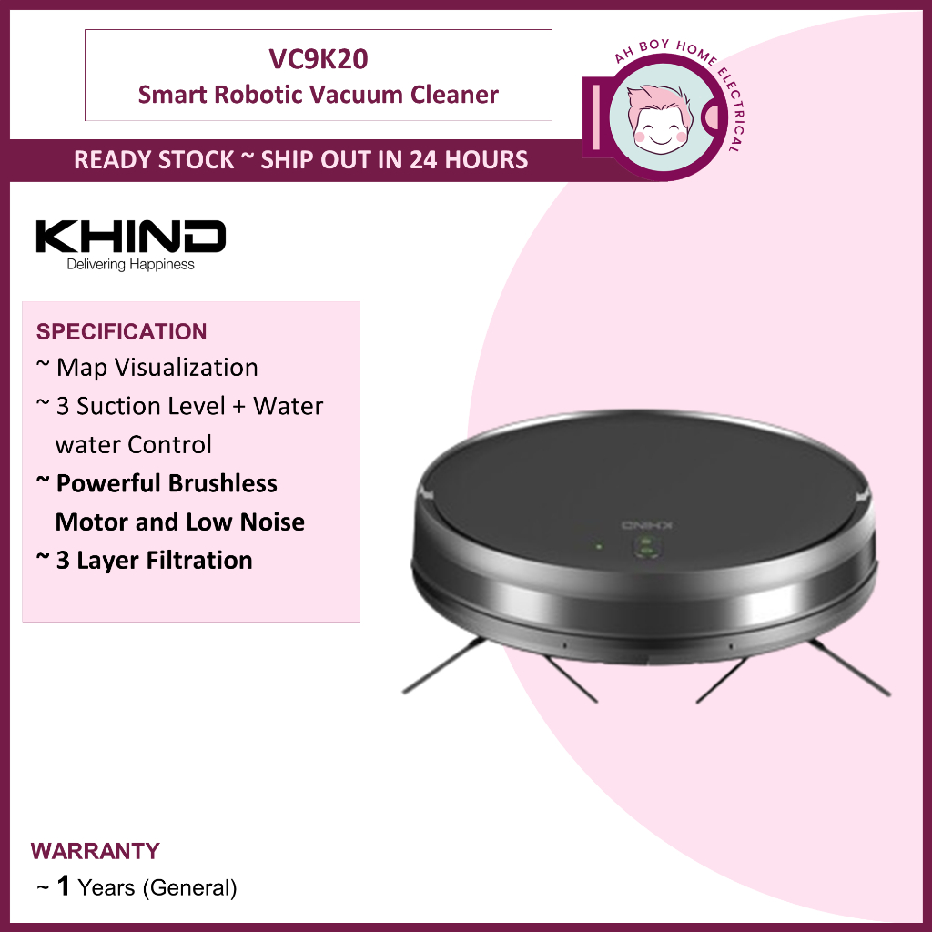 Khind Smart Wifi Robotic Vacuum Inteligent Sensing System ~ VC9K20 ...