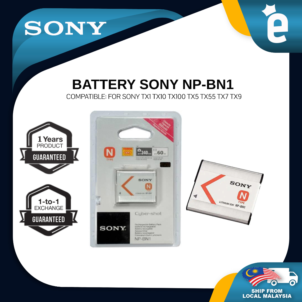 OEM Sony NP-BN1 N-Series Rechargeable Battery Pack for Select Cameras ...