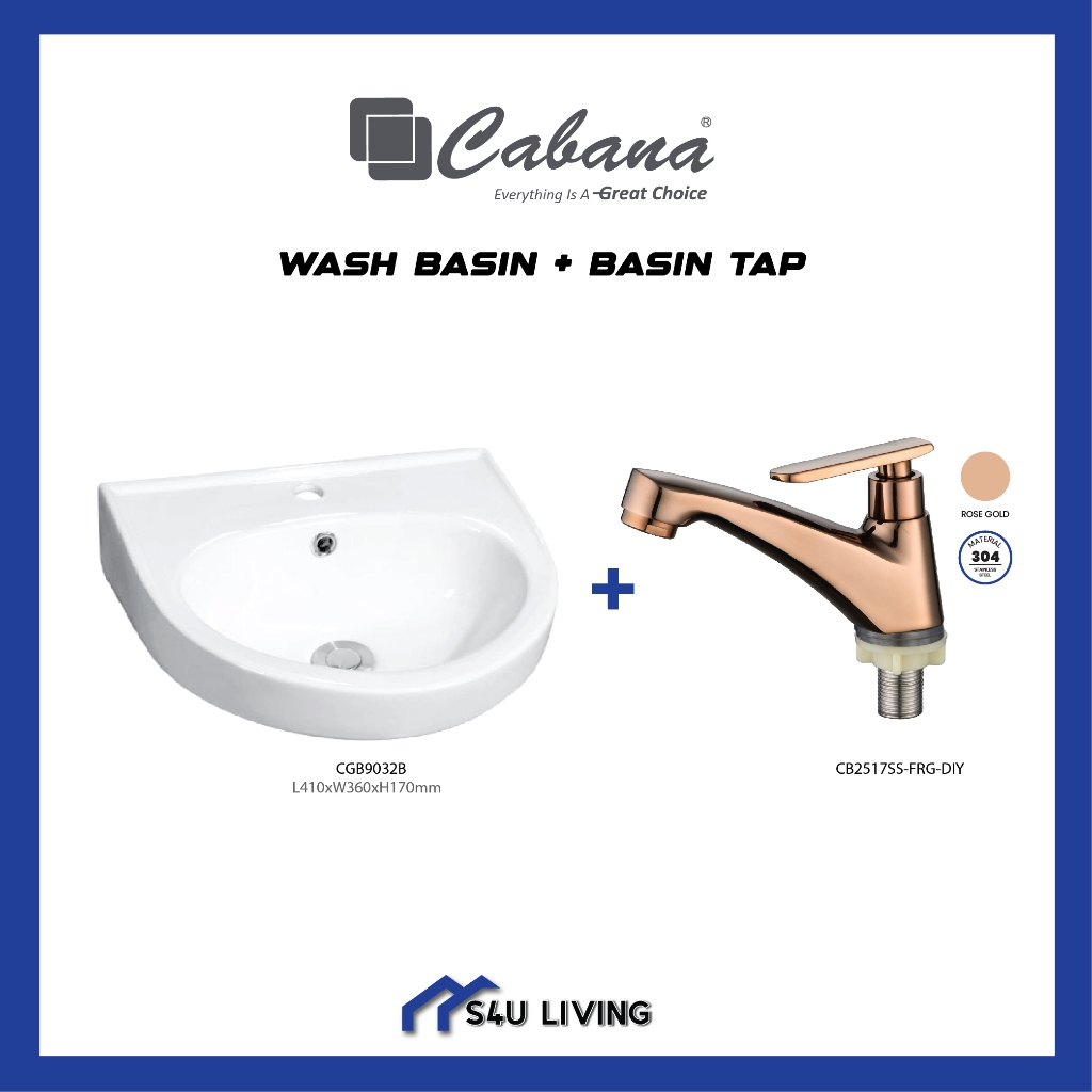CABANA wall hung basin set CGB9032B Ceramic Wash basin sinki bilik air ...