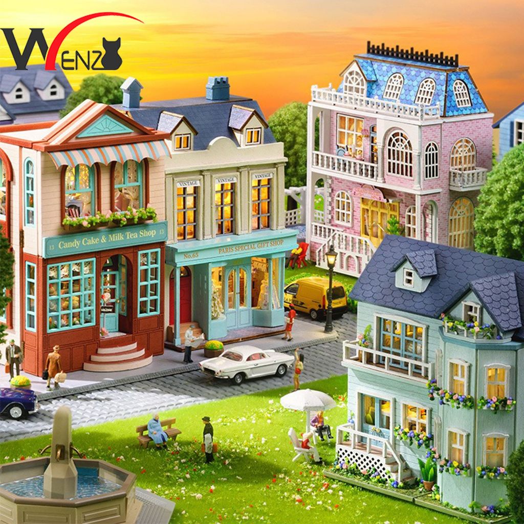 Wenz Mini House Series DIY Miniature Doll Houses Miniature Building ...