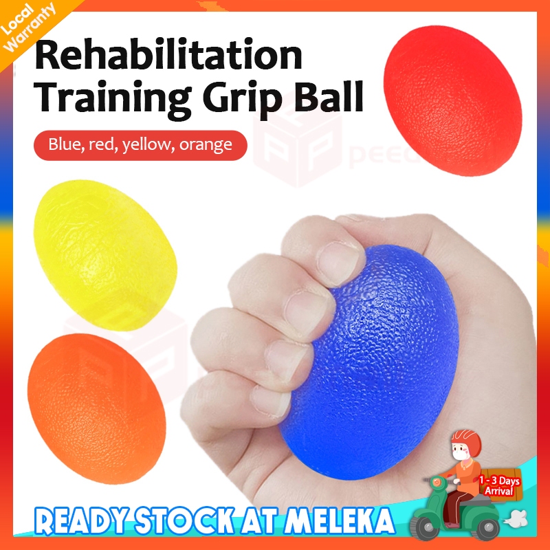 Egg Hand Grip Ball Exercise Therapy Silicon Ball Stroke Finger Strength ...