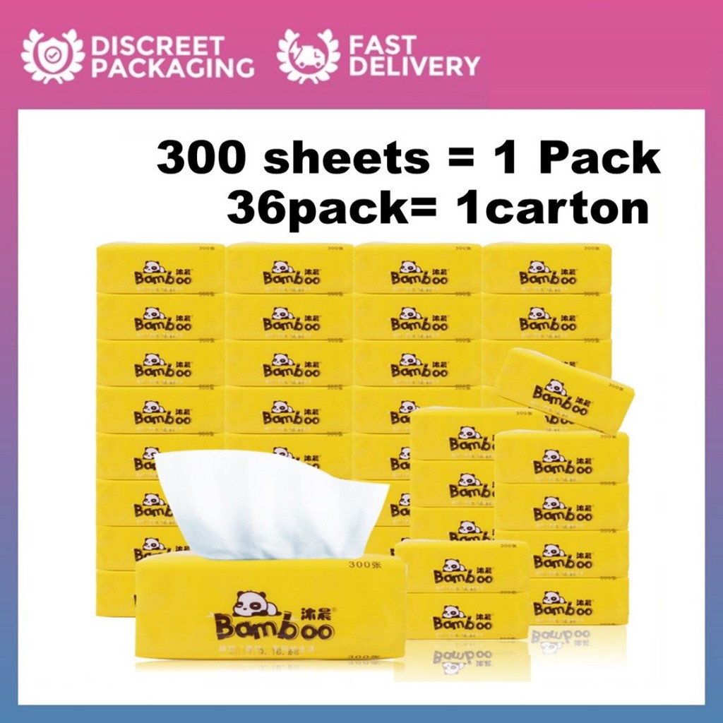 Bamboo Tissue /Soft Facial Tissue 4ply 300sheet Tisu Muka | Shopee Malaysia