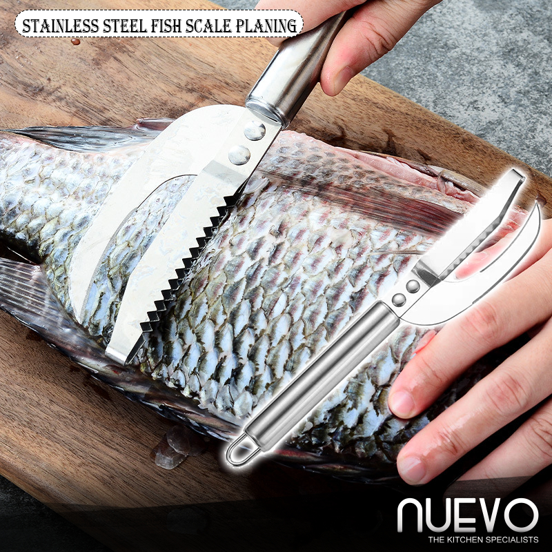 New- 3-in-1 Stainless Steel Fish Scale Planing Fish Maw Knife Remover Scales and Break Belly ...