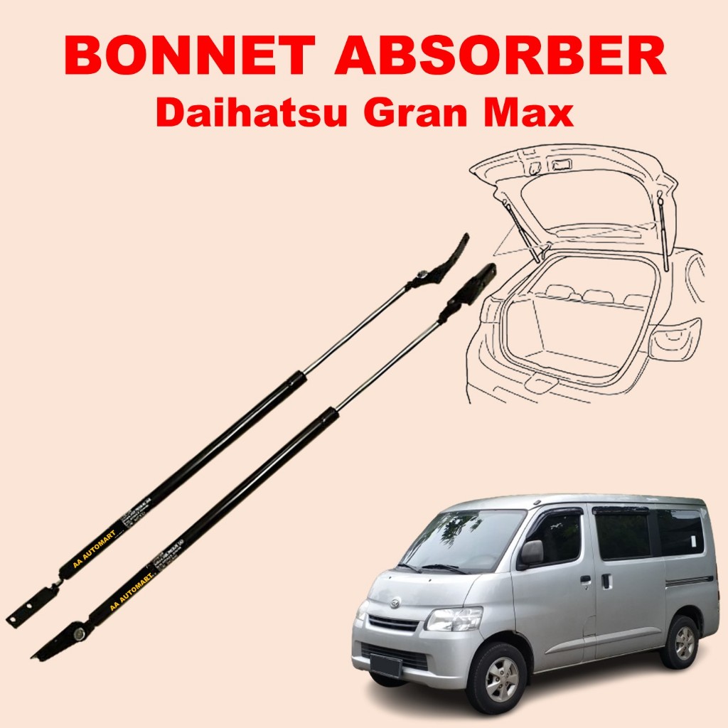 WARRANTY Daihatsu Gran Max GranMax Rear Bonnet Damper Boot Absorber Gas ...