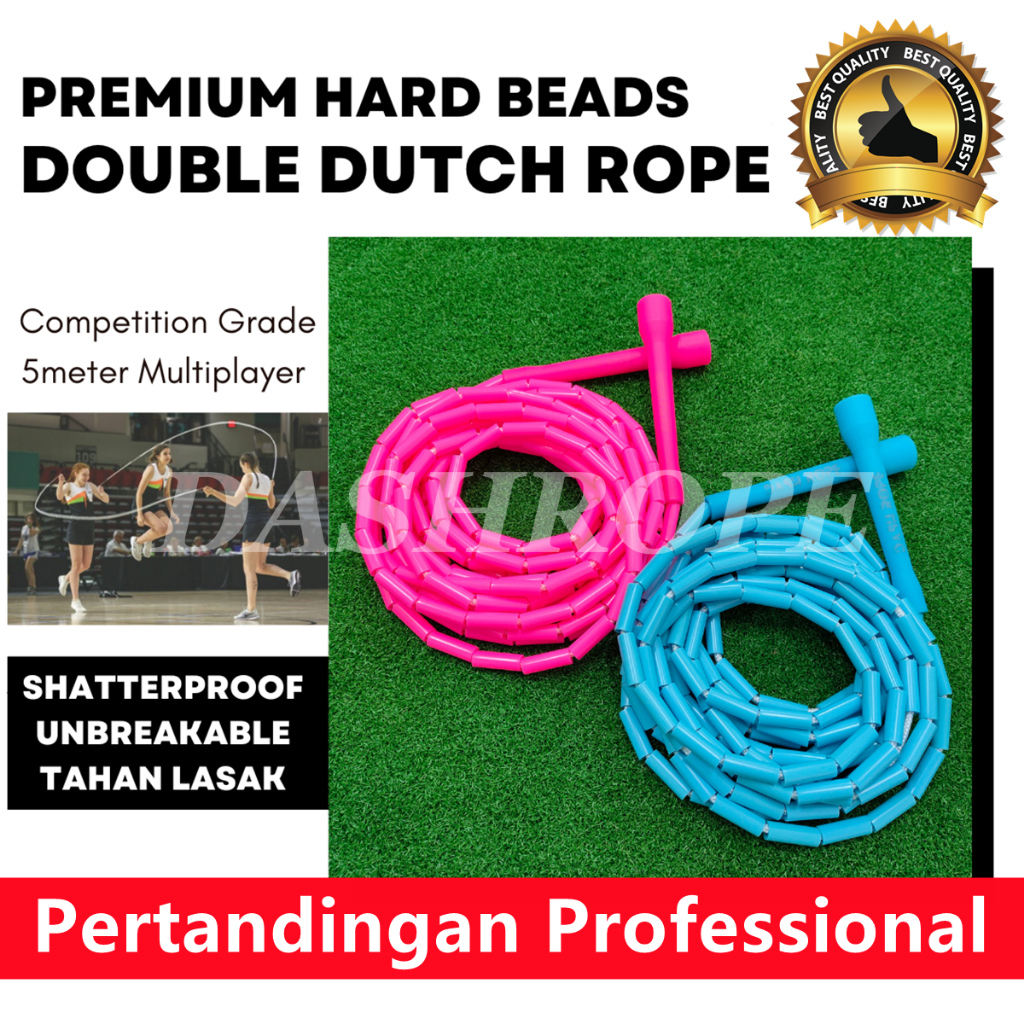 DASH ROPE Tali Lompat Berirama Premium Shatterproof Double Dutch Jump ...
