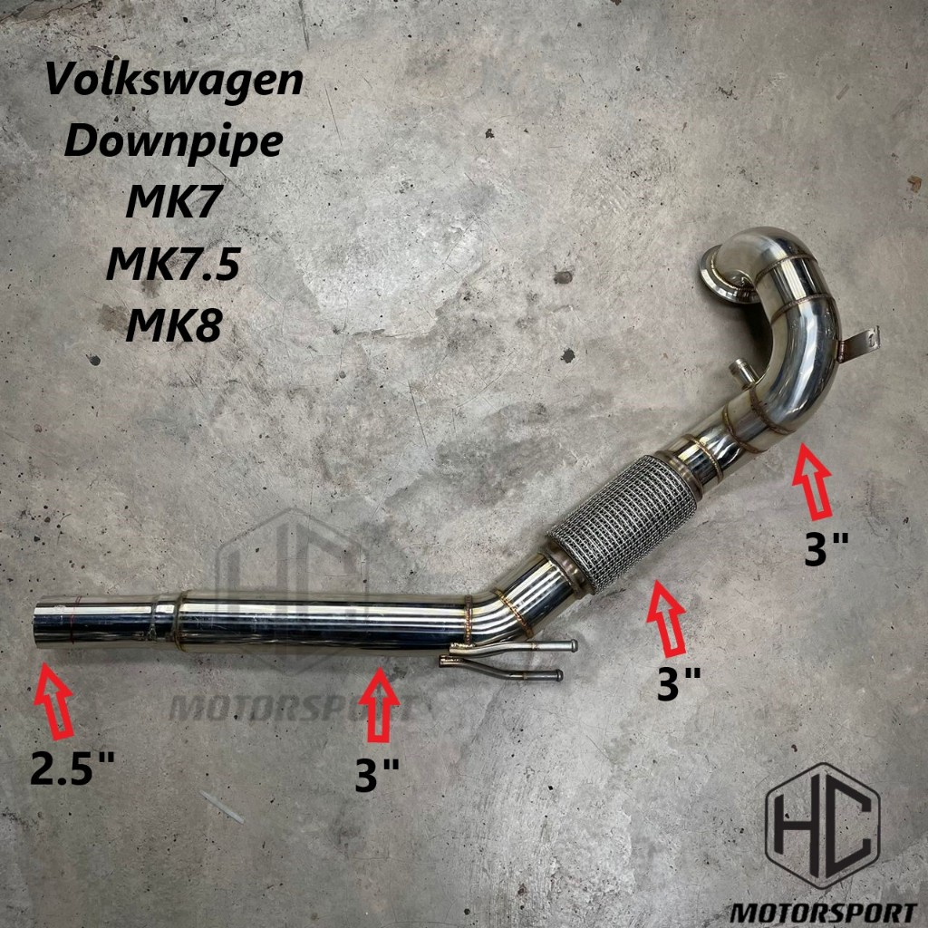 Volkswagen mk7 2.0L /mk7.5/mk8 /passat B8 Volkswagen downpipe exhaust ...