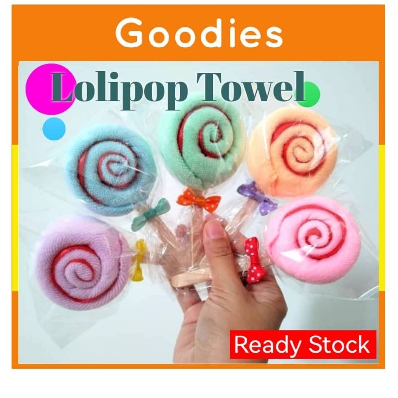 Lollipop Towel Doorgift Birthday Party Goodies Washcloth Gift Dessert ...