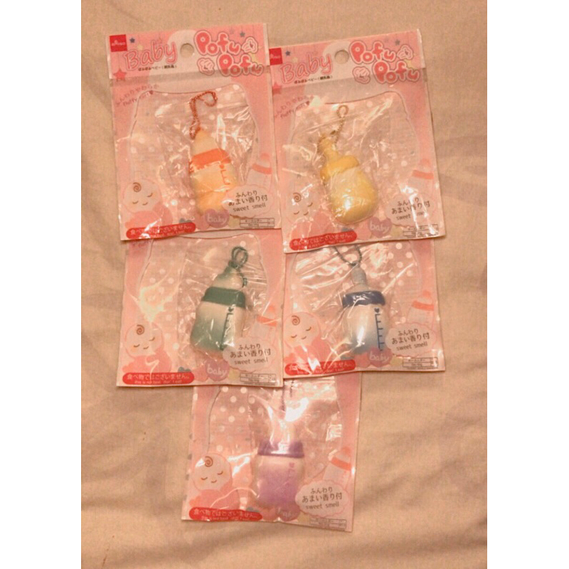 daiso pofu pofu milk bottle squishy set | Shopee Malaysia