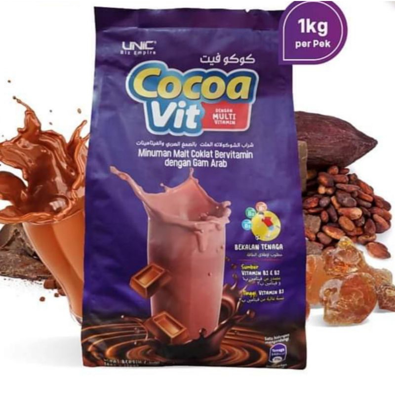 Unic Cocoa Vit Dengan Multivitamin & Arabic Gum(1kg)minuman koko ...