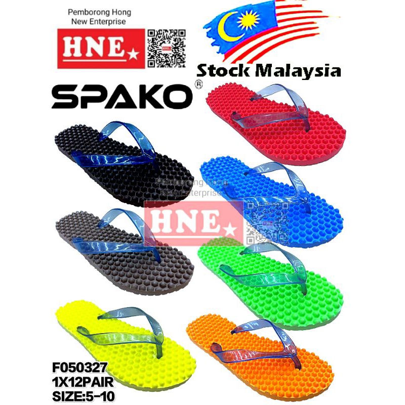 Spako 0327 Massage PVC EVA Slipper Flip Flops / Seliper Jamban Jepun ...
