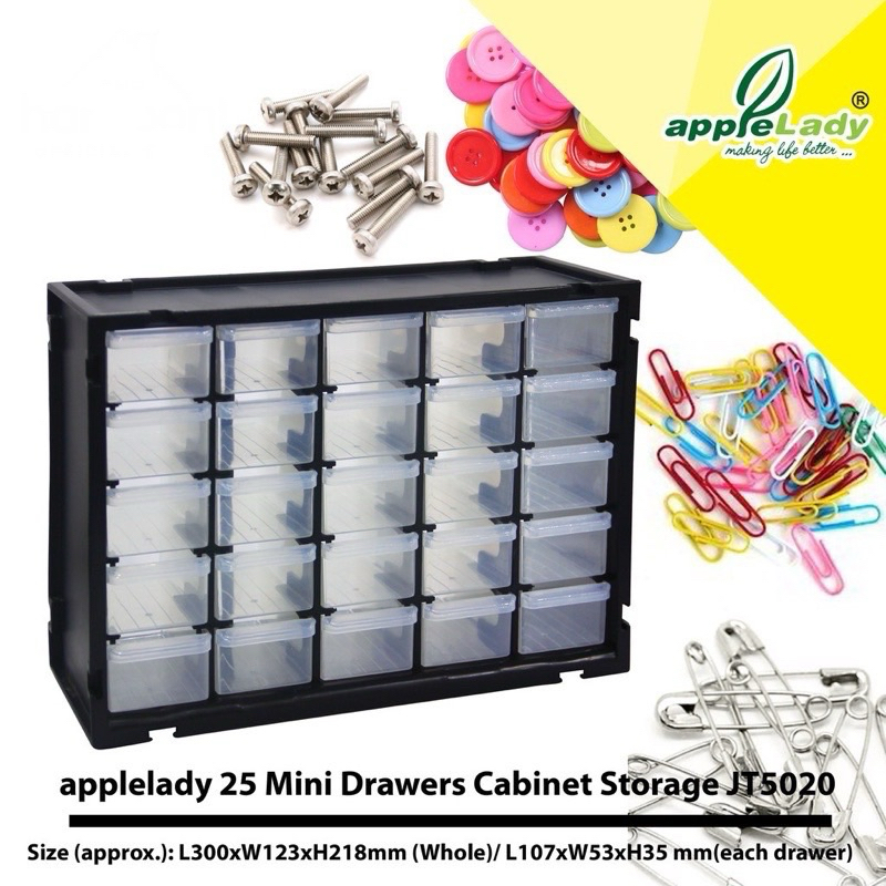 AppleLady Multidrawer Storage JT5020 / Cabinet 25 Drawers / Jewellery ...