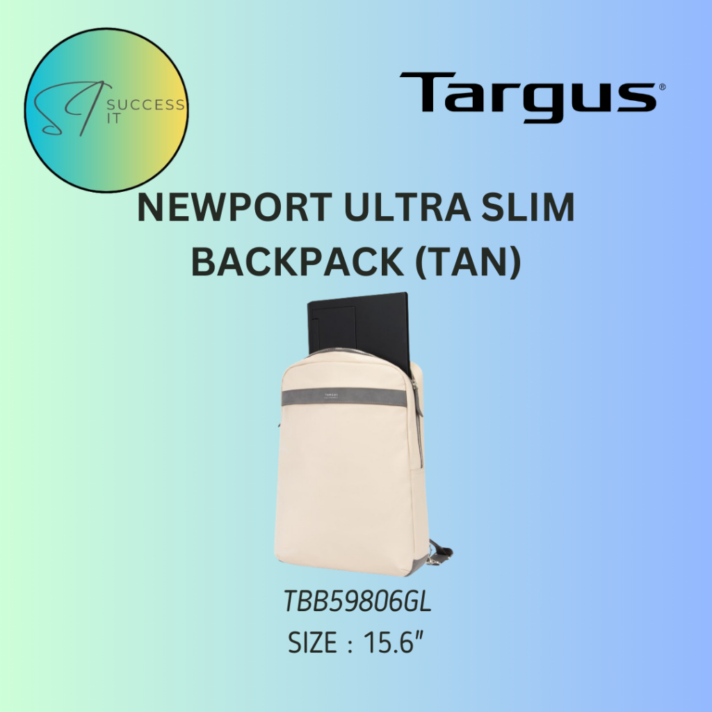 TARGUS NEWPORT ULTRA SLIM BACKPACK (TAN) | Shopee Malaysia