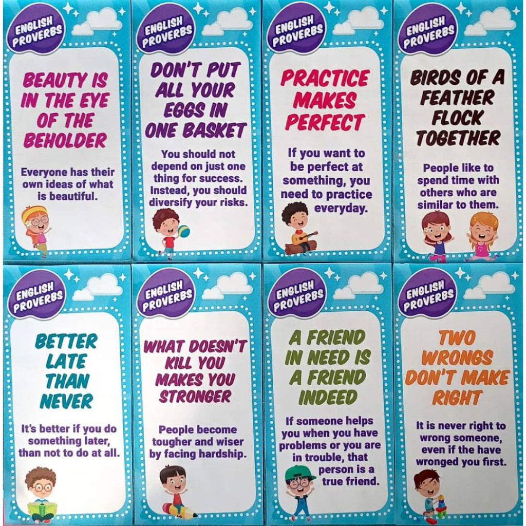 LELONG BANNER ENGLISH PROVERBS AND MEANING SET | Shopee Malaysia
