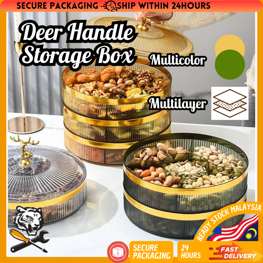 3T Dried Fruit Candy Biscuit Storage Box Nut Snack Container With Lid ...