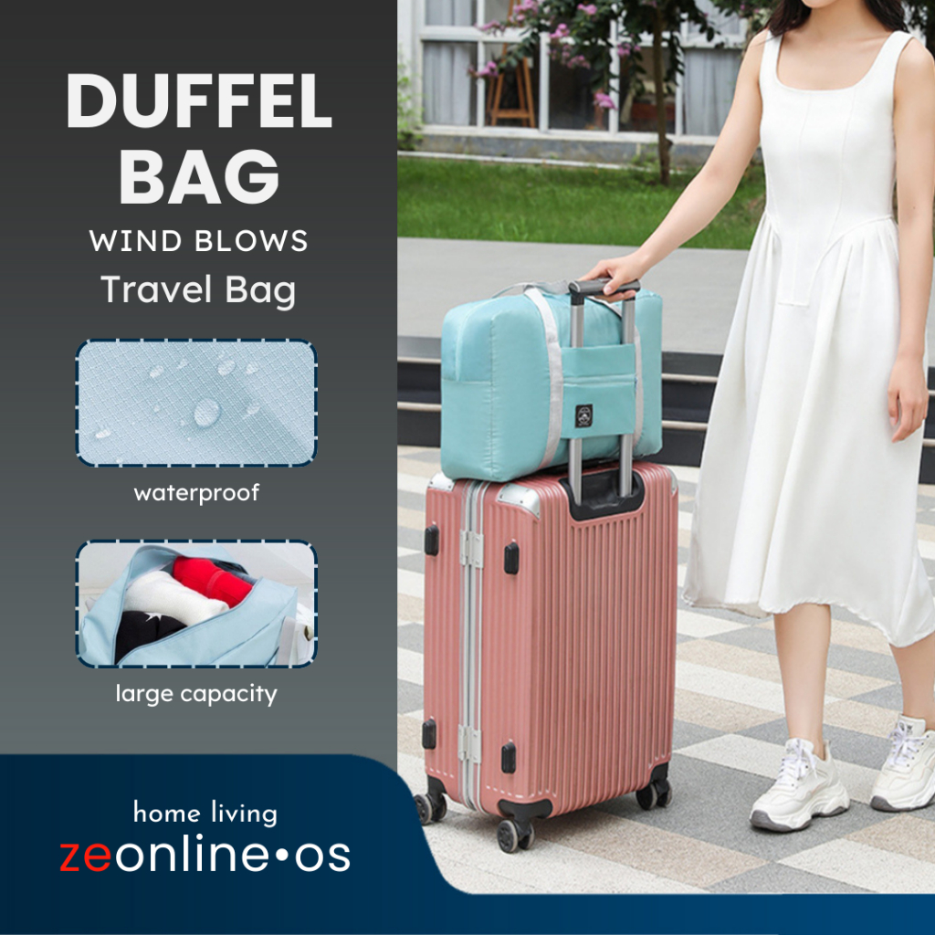 WIND BLOWS Duffel Bag Travel Bag Large Luggage Foldable Travel Bag ...