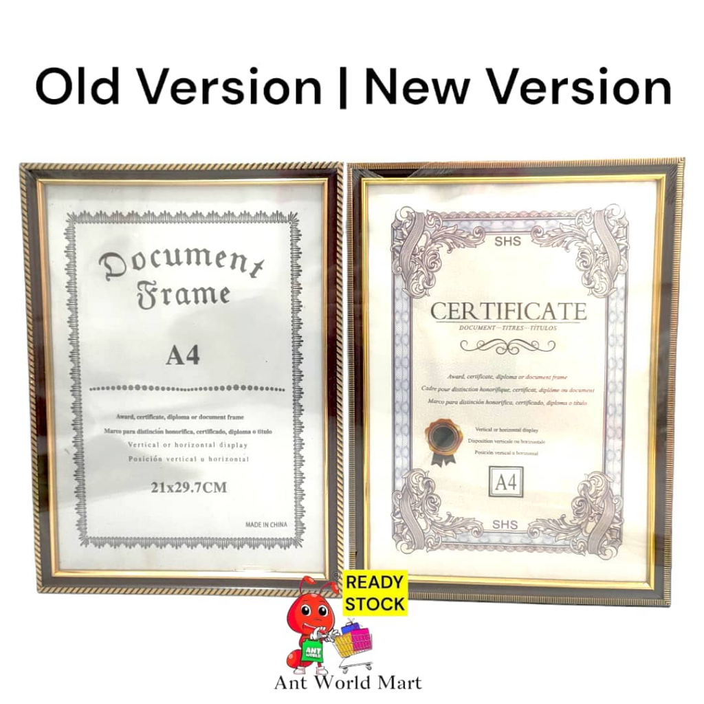Ready Stock!!! Acrylic Frame Certificate Frame A4 Document Frame Hiasan ...