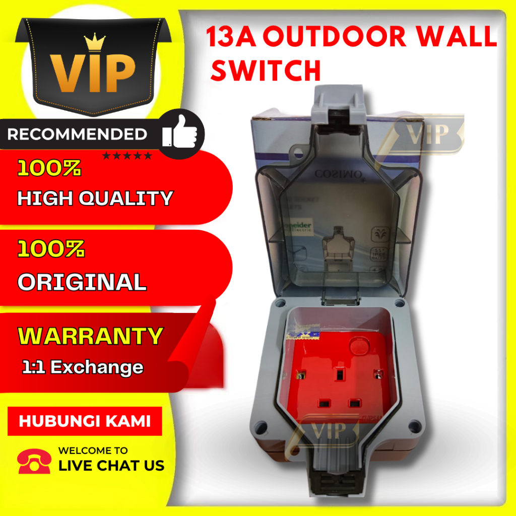 COSIMO 💥Ready Stock💥13A Outdoor Wall Switch Socket IP66 WeatherProof ...